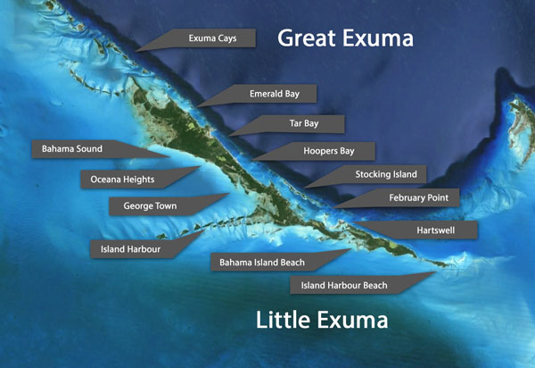 Little Exuma Bahamas Map